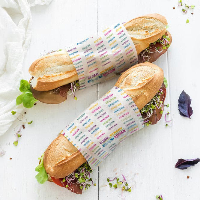 Express Branded Food Wraps - Printed Greaseproof Paper | Greaseproof ...