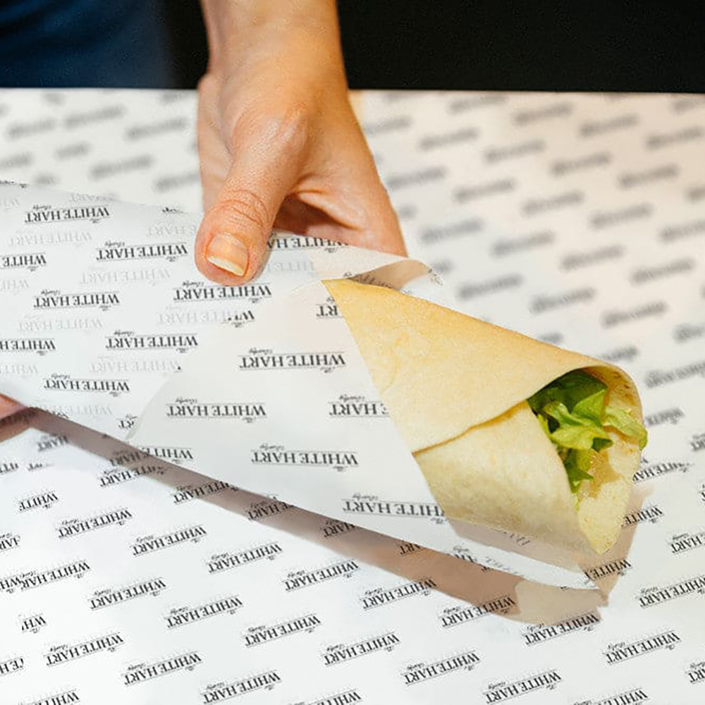 Custom Printed Greaseproof Paper 406 x 255mm - Greaseproof Packaging