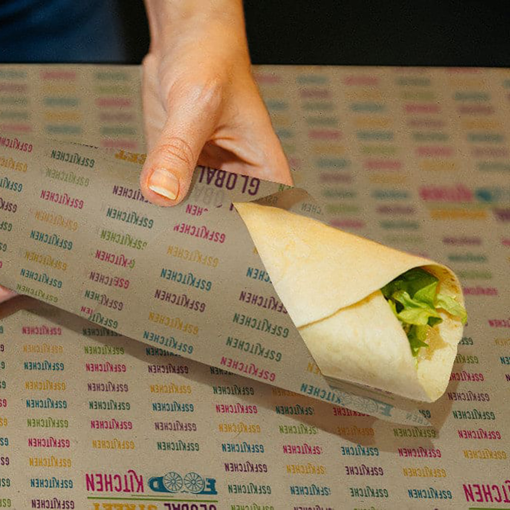 Custom Printed Greaseproof Paper 406 x 255mm - Greaseproof Packaging