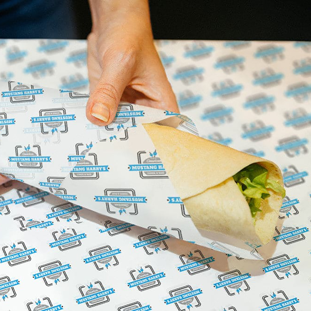 Custom Printed Greaseproof Paper 406 x 255mm - Greaseproof Packaging